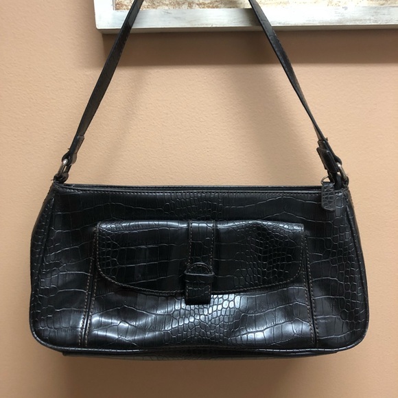 villager | Bags | Shoulder Alligator Black Bag | Poshmark